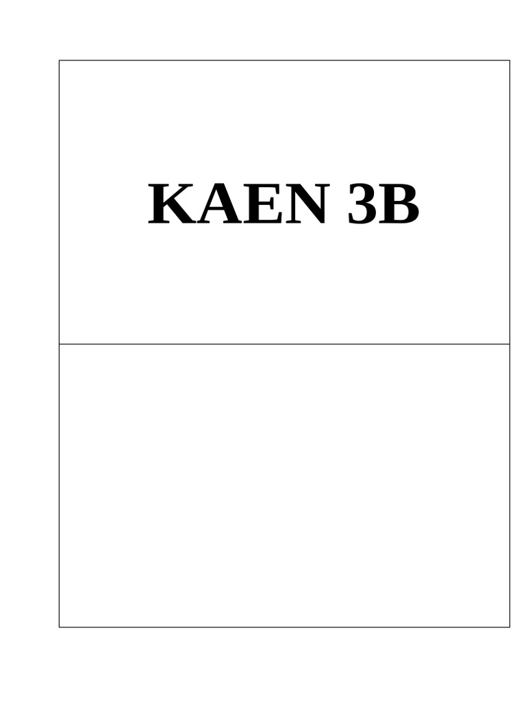Kaen 3B | PDF