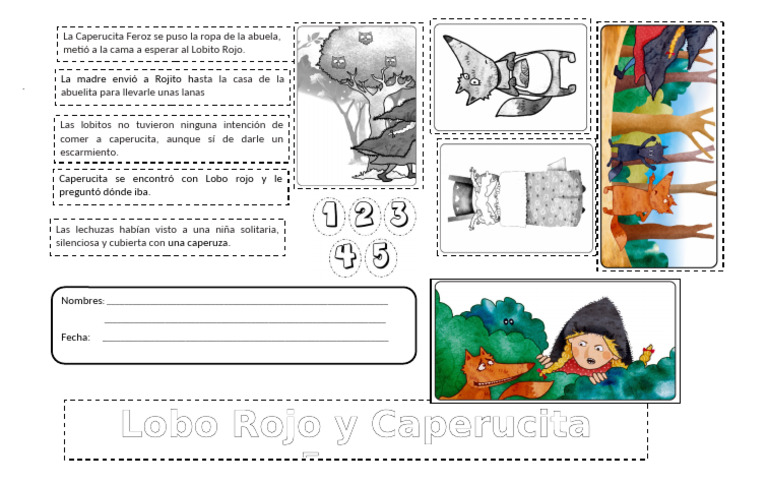 Lobo Rojo y Caperucita Feroz IMAGENES | PDF