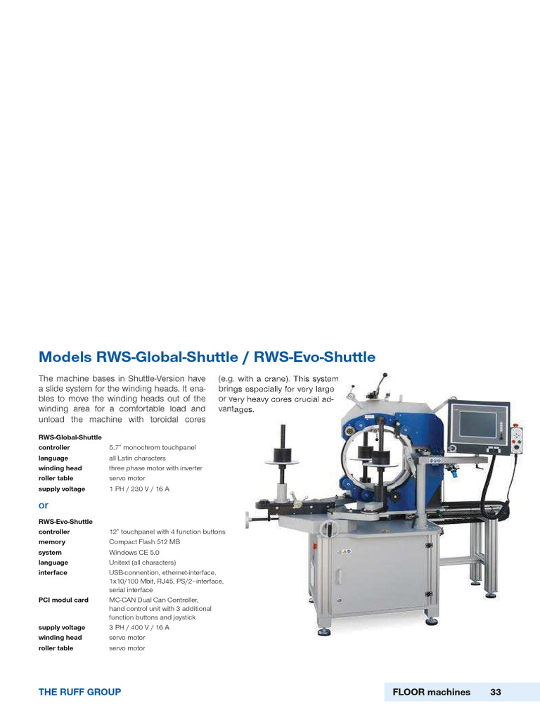 RWS Global-Shuttle - RWS Evolution-Shuttle | PDF