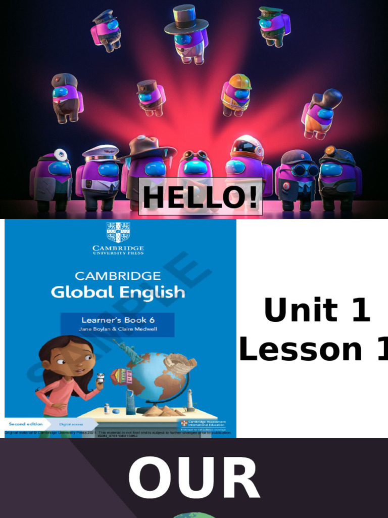 Cg6 Unit 1 Lesson 1 My World | PDF