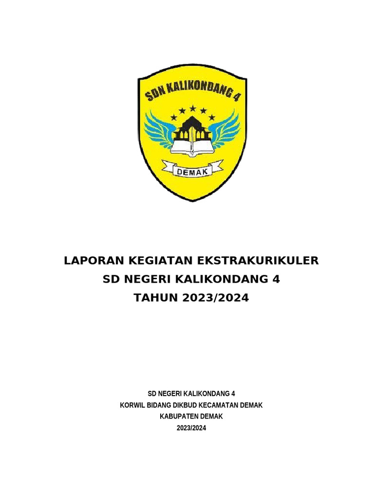 Laporan Ekstrakurikuler | PDF