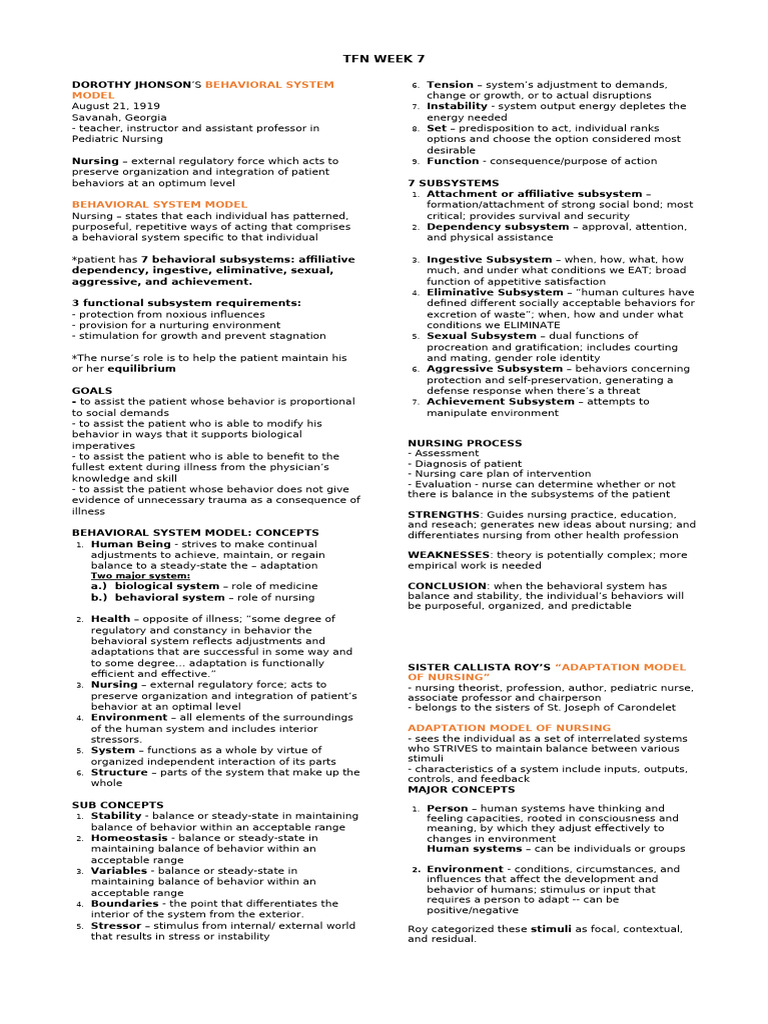 TFN Weeek 7 | PDF