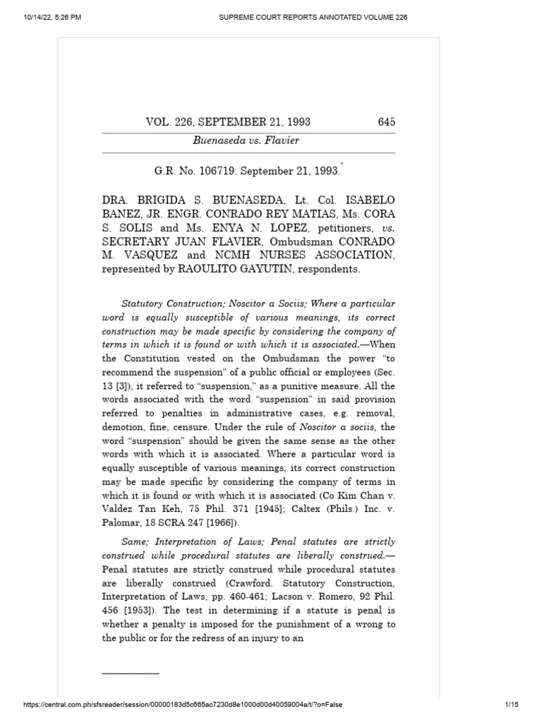 Buenaseda Vs Flavier | PDF