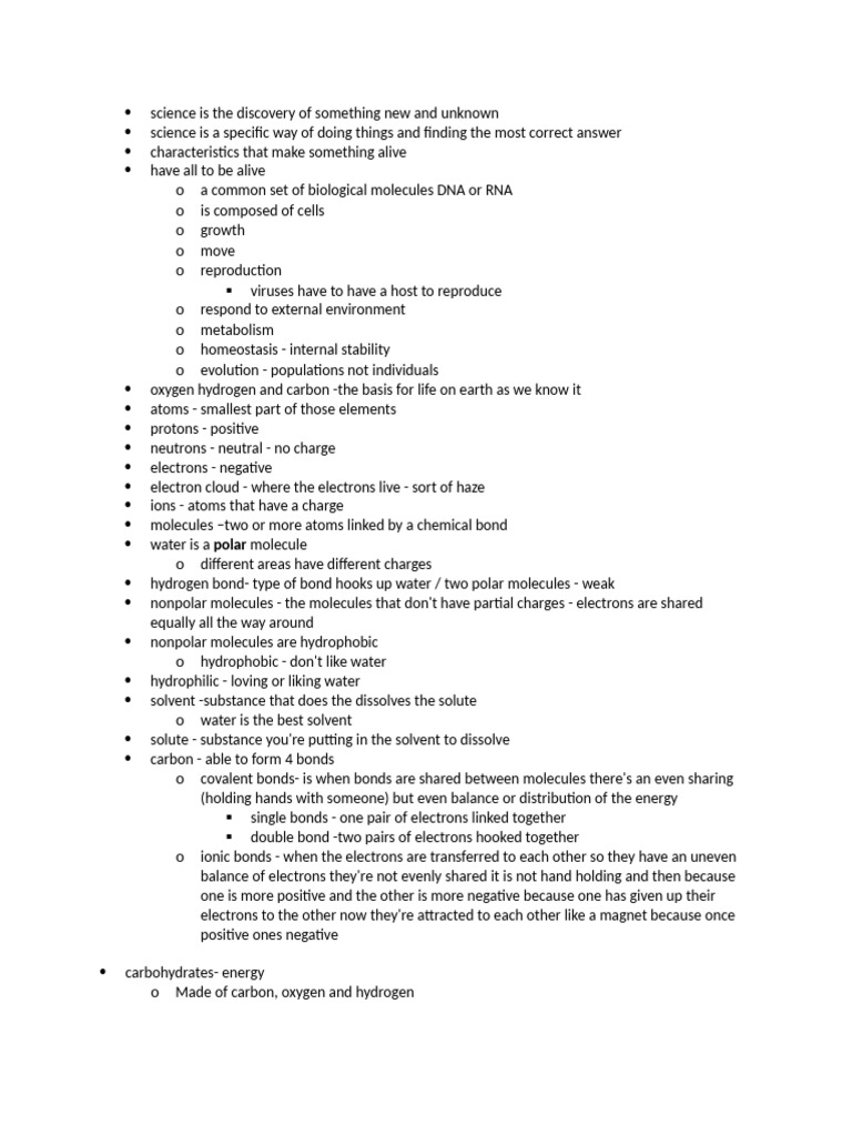 Bio Notes Pdf