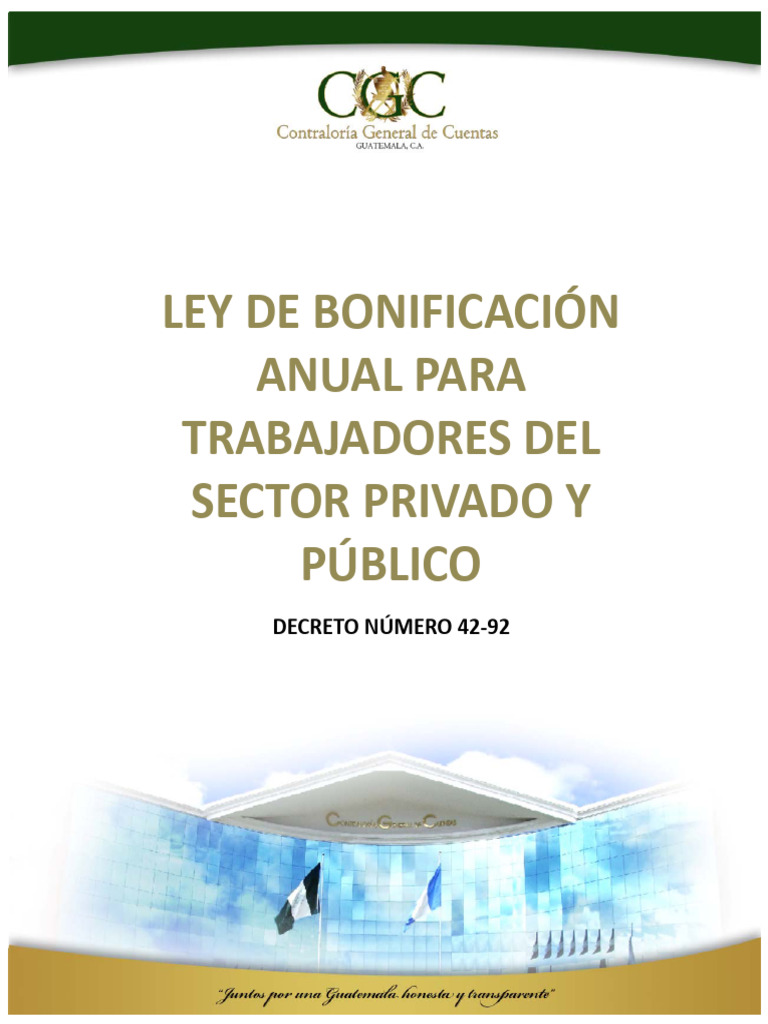 Ley de Bonificación Anual para Trabajadores Del Sector Privado y Publico | PDF