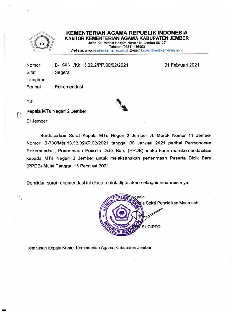 2.rekom PPDB 2021 | PDF