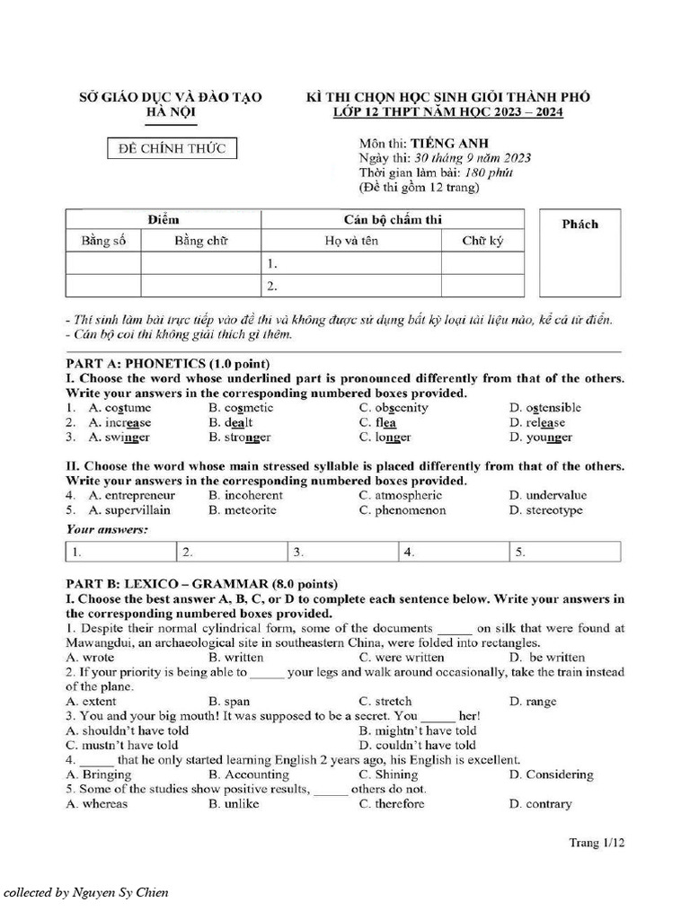 De HSG 12 - 2023 - 2024 | PDF