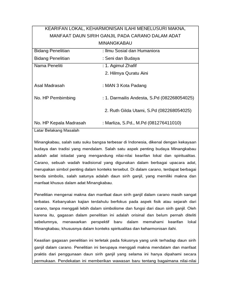 Proposal Myres Seni Budaya | PDF