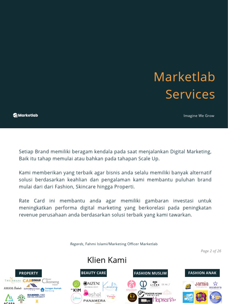 Marketlab Product (Update 10 November 2023) | PDF | Marketing | Business
