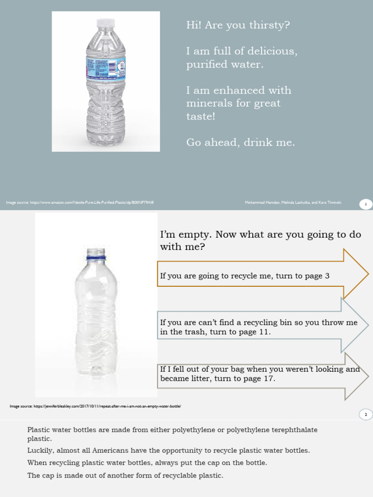 Hi Im A Water Bottle | PDF