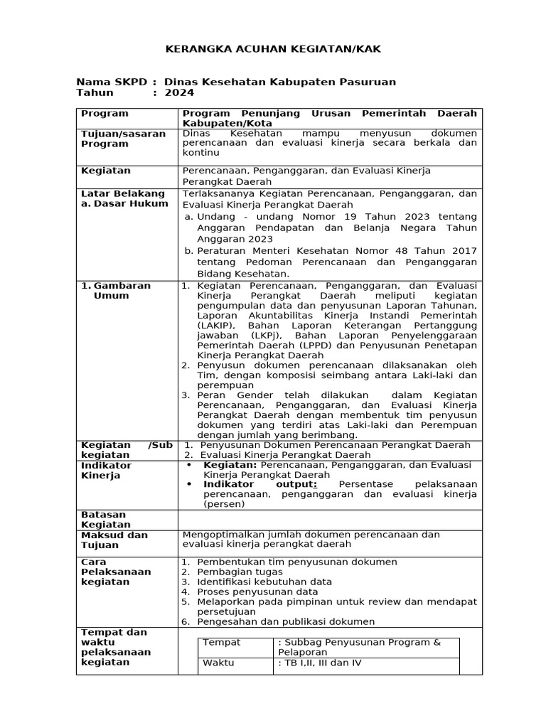 Perencanaan, Penganggaran Dan Evaluasi Kinerja | PDF