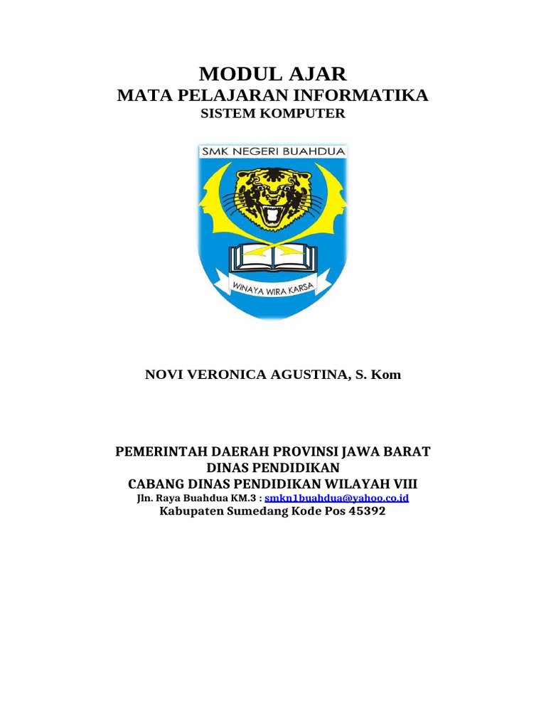 Modul Ajar Informatika - Novi | PDF