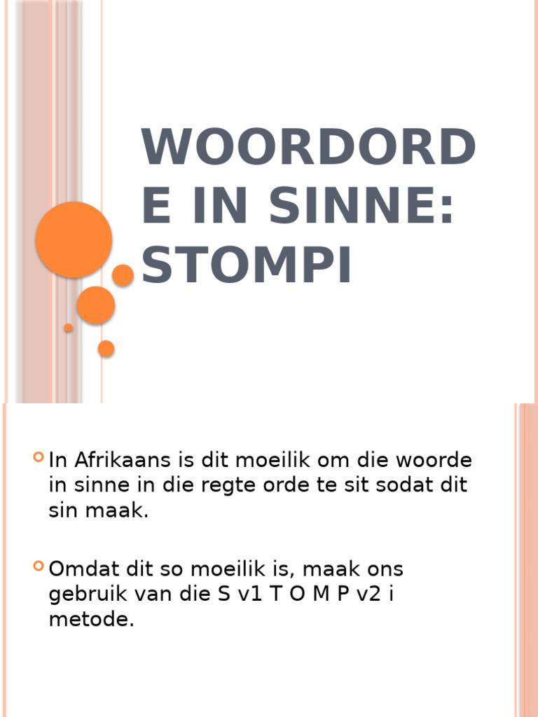 Woordorde in Sinne 1 | PDF