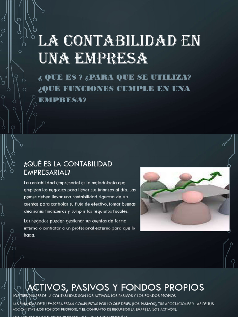 La Contabilidad en Una Empresa 2do XD | PDF | Contabilidad | Finanzas y ...