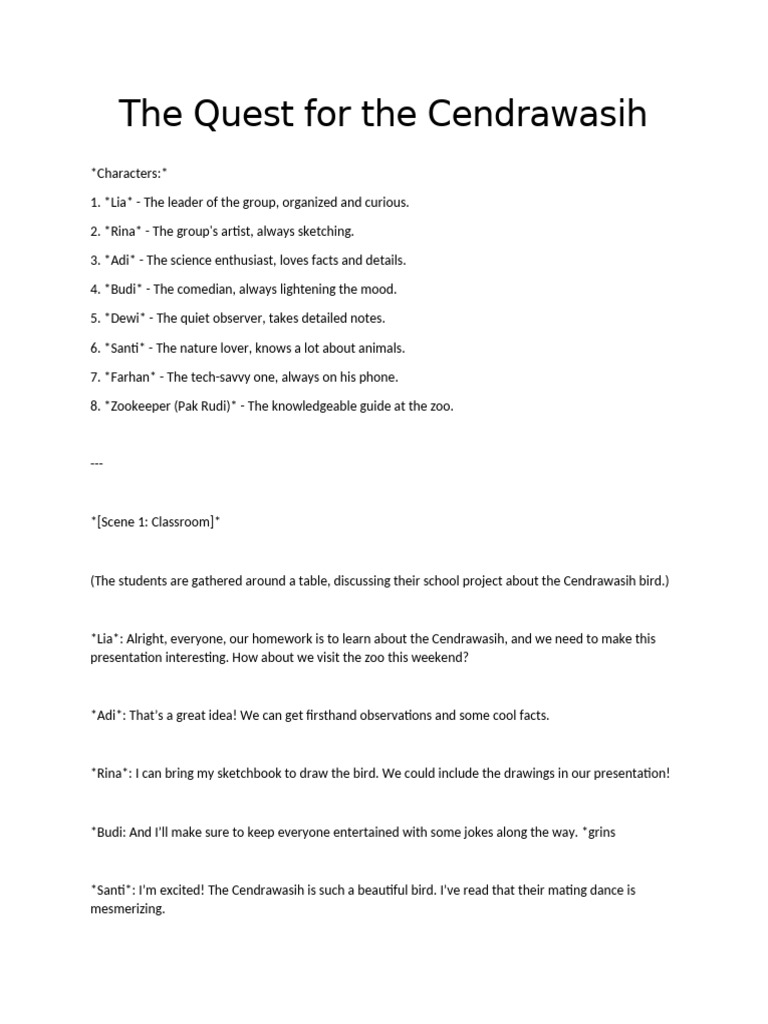 Drama Cendrawasih | PDF