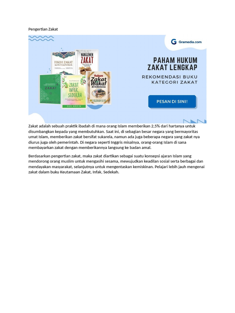 Pengertian Zakat | PDF