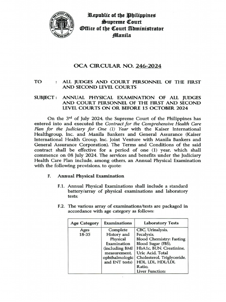 OCA Circular No. 246-2024 | PDF