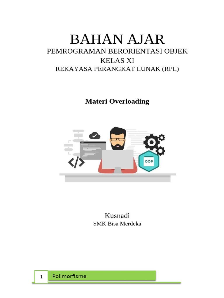 PBO - Pertemuan 6 - Materi Overloading | PDF