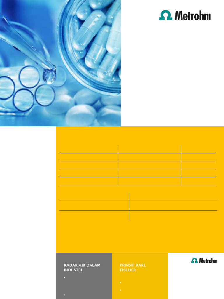 Bahan Training Karl Fischer Metrohm | PDF