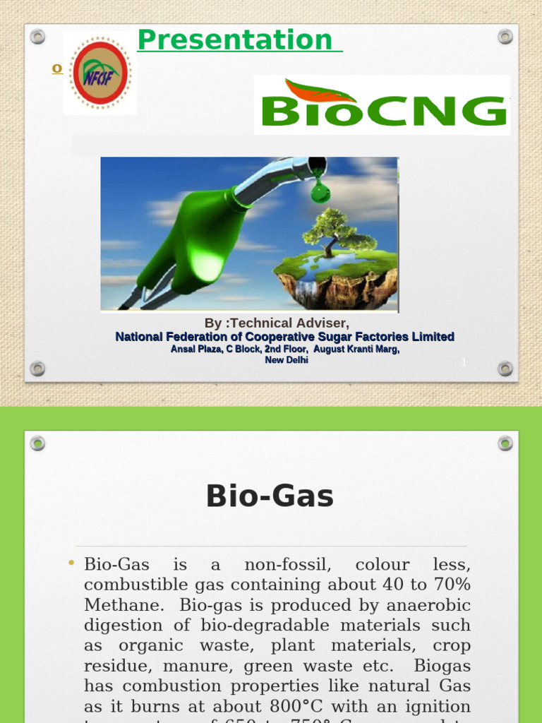 Presentation On Bio CNG | PDF