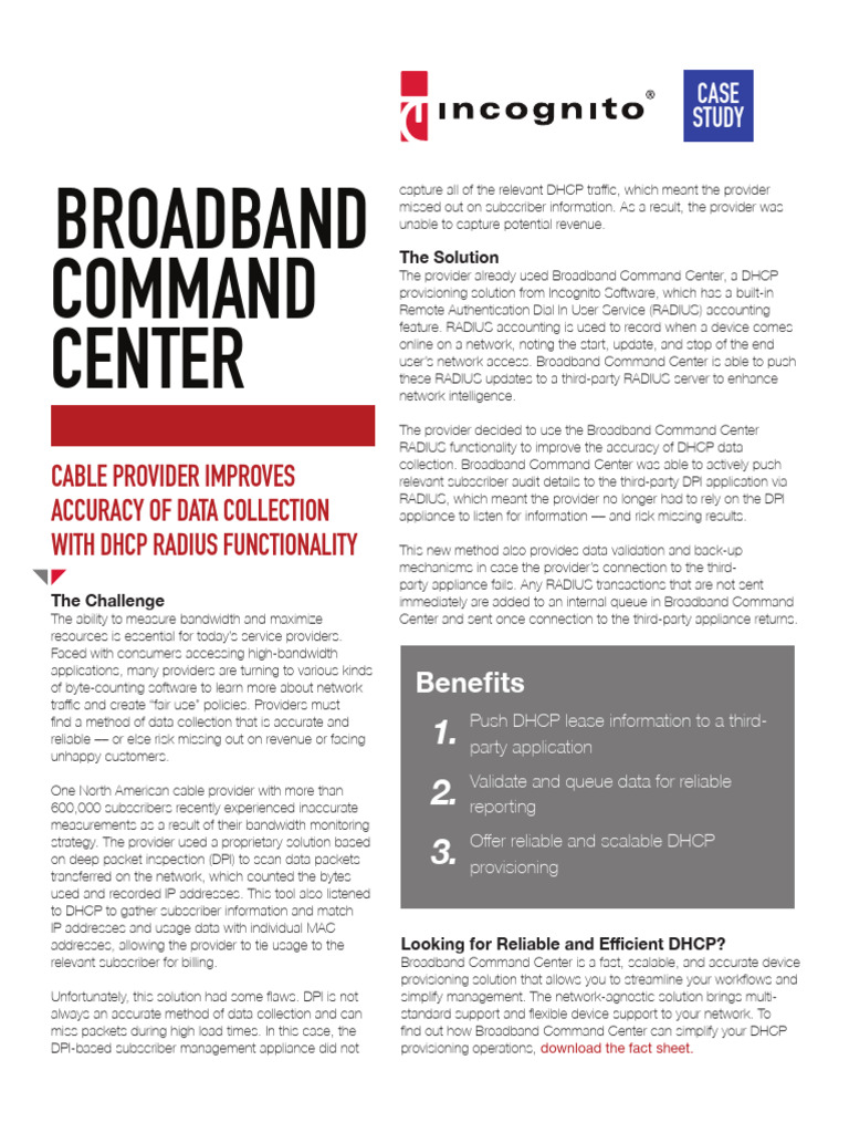 Broadband Command Center (BCC) | PDF | Computer Network | Business