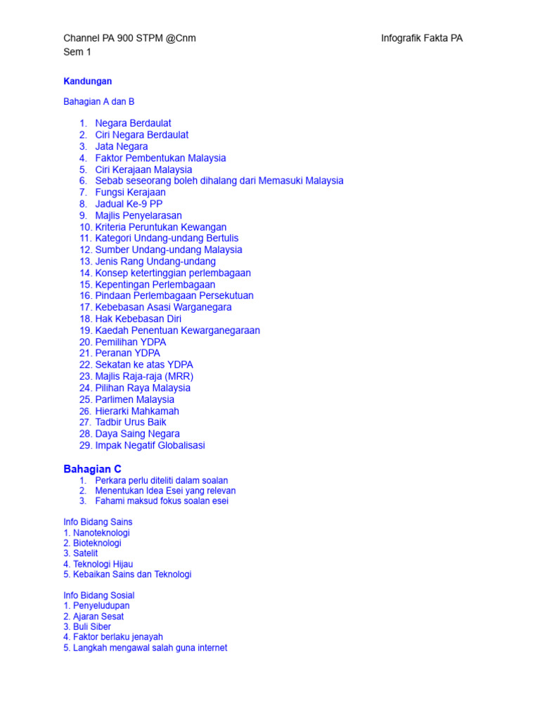 Infografik Fakta PA Sem 1 | PDF