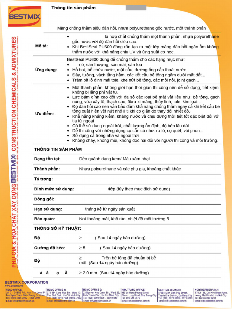 BestSeal PU600 | PDF