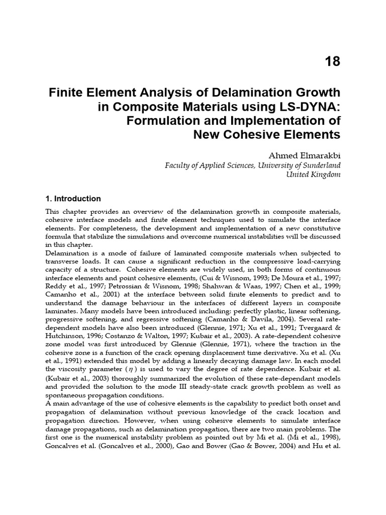 InTech-Finite Element Analysis of Delamination Growth in Composite Materials Using Ls Dyna ...