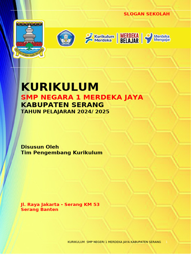 Ksp Smp Kabupaten Serang Tp 2024-2025_contoh | PDF