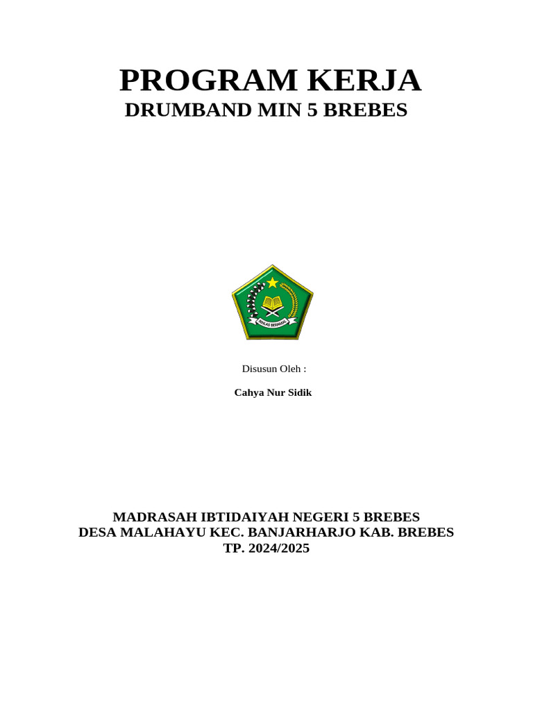 Program Kerja Ekstrakurikuler Drumband 2024-2025 | PDF