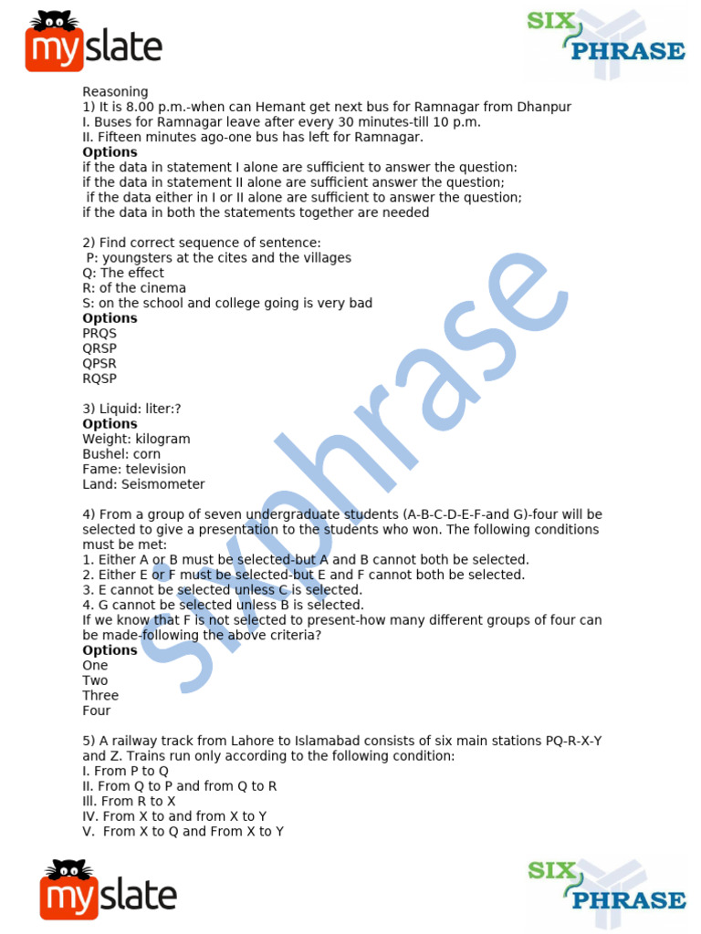 Accenture Wheebox - Reasoning | PDF