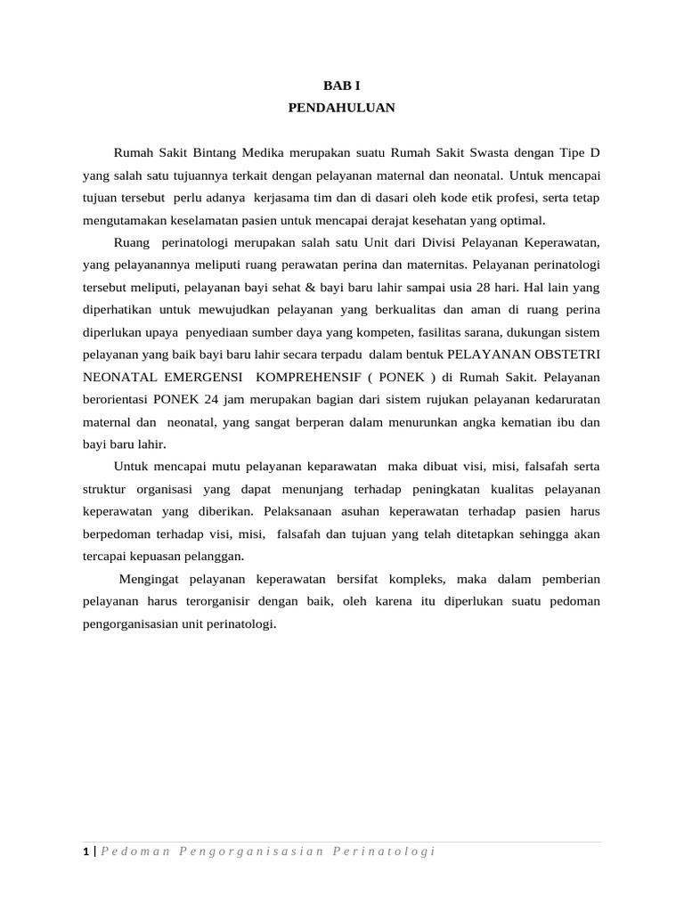 Pedoman Perorganisasian Perina Fikss | PDF