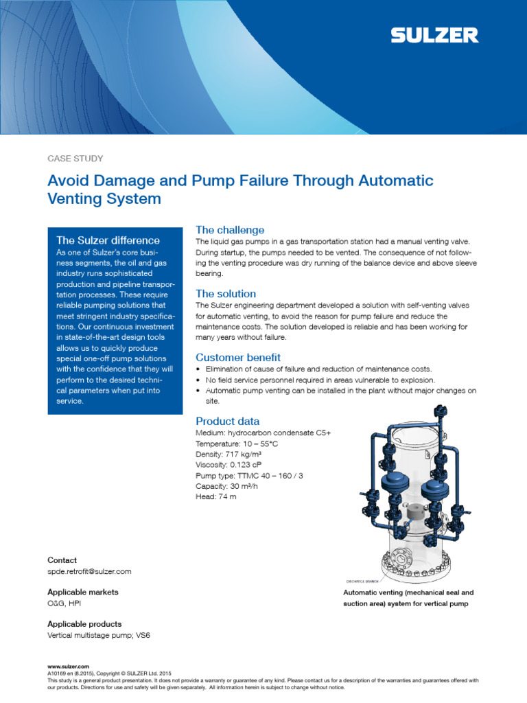 Avoid Damages and Pump Failure Through Automatic Venting | PDF | Pump ...
