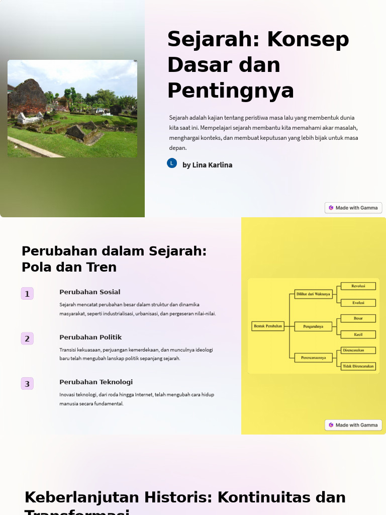 Sejarah Konsep Dasar Dan Pentingnya | PDF | Ilmu Sosial | Sejarah