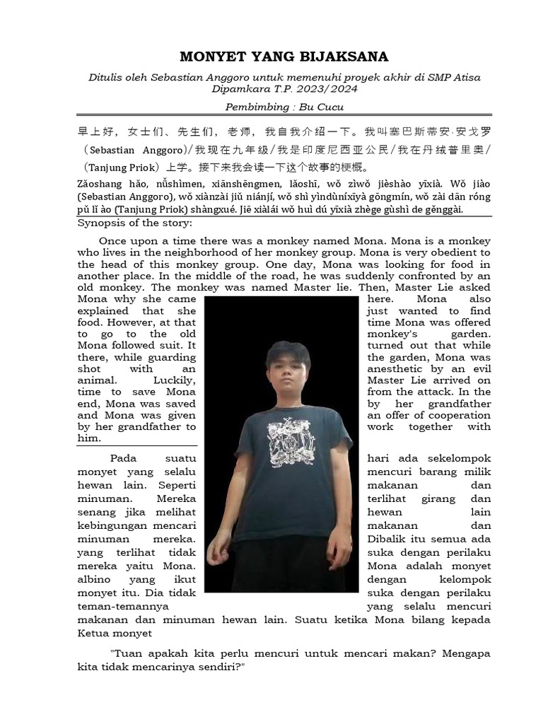 Sebastian Anggoro 92 Monyet Yang Bijaksana | PDF