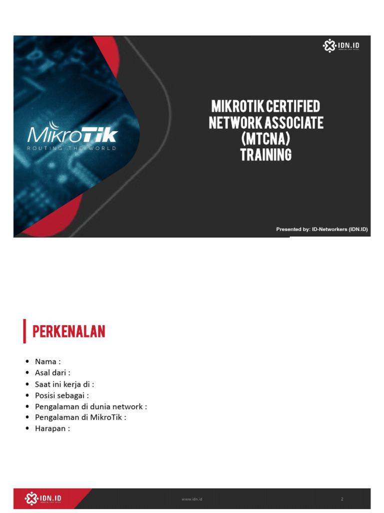 Mtcna Idn | PDF