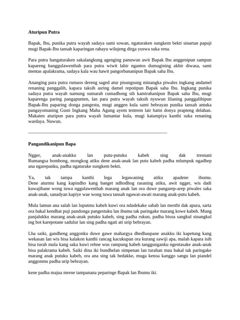 Teks Tumplak Punjen | PDF