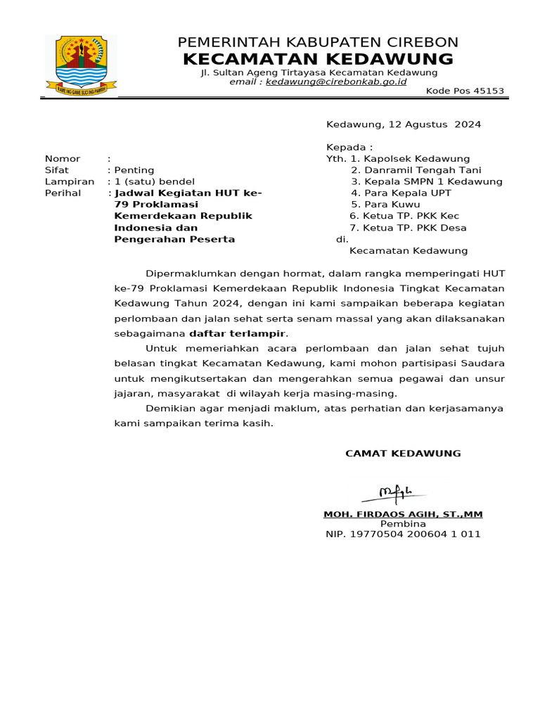 Surat Hut Ke-79 Ri | PDF