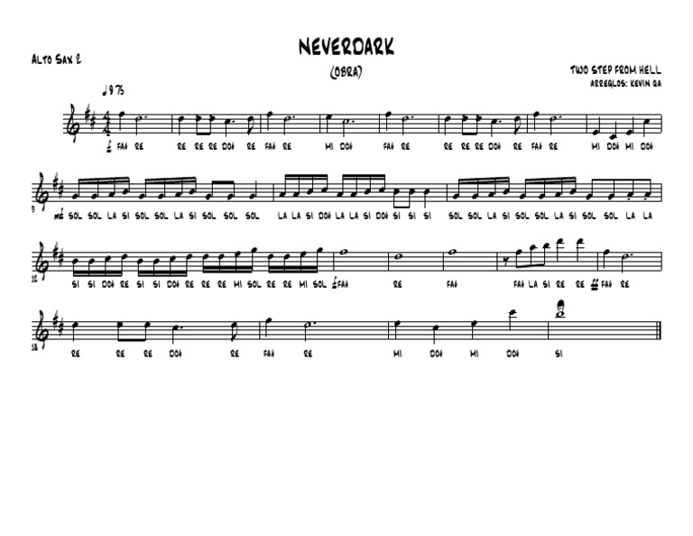 Neverdark-Sax Alto 2 | PDF