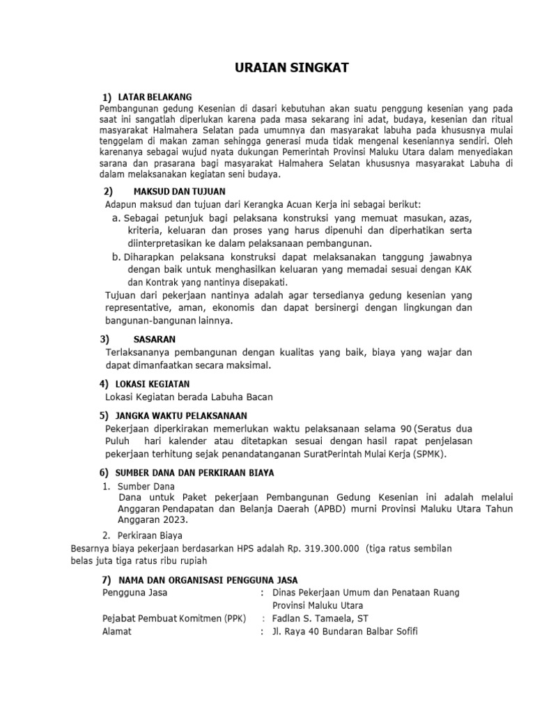 Uraian Singkat | PDF