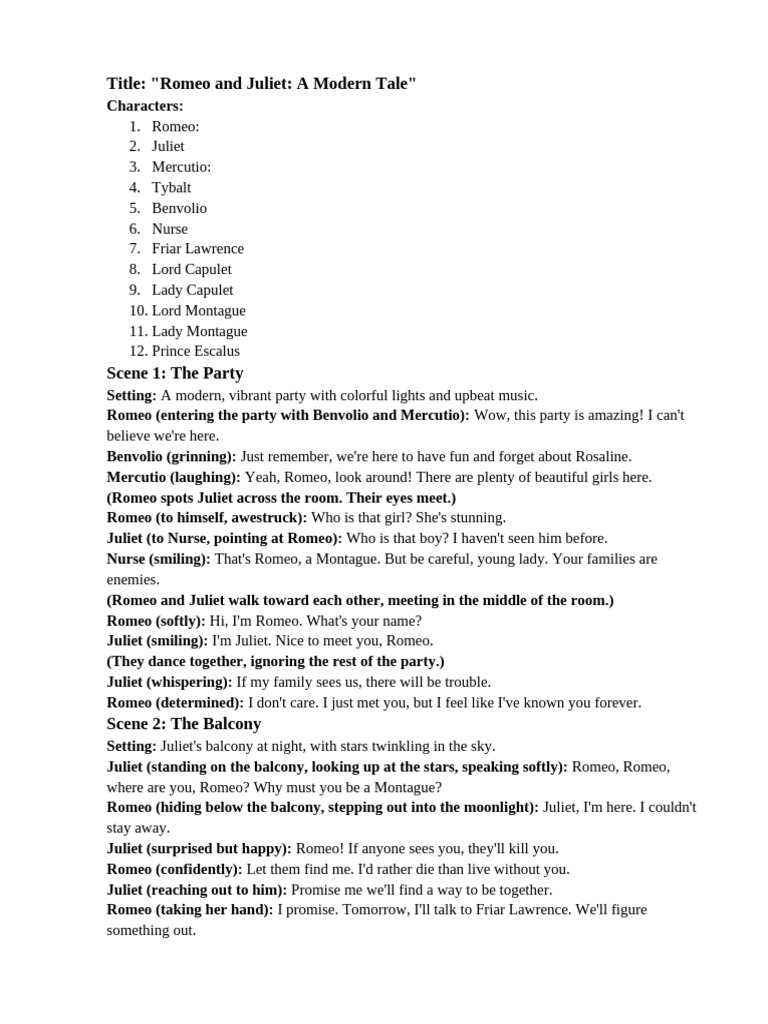 Romeo and Juliet - Teens 2A | PDF