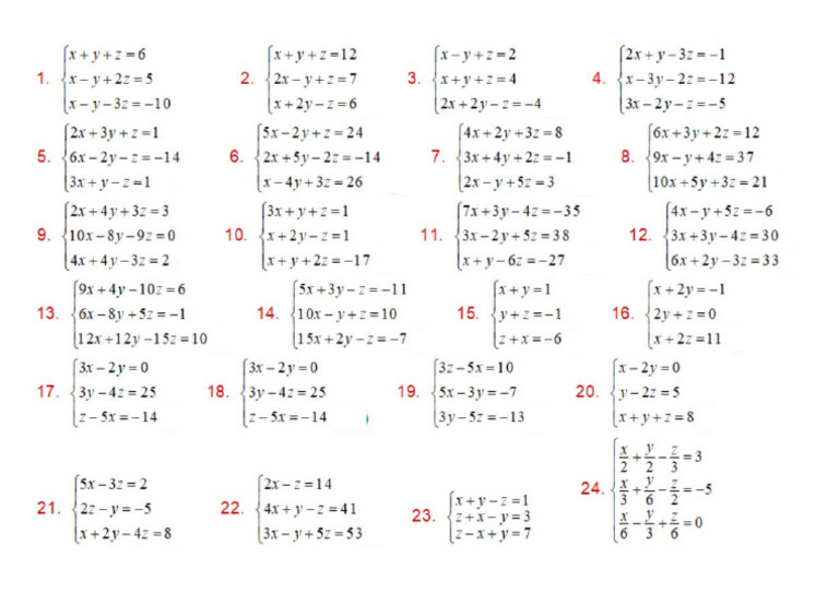 Ecuaciones Con Tres Variables | PDF