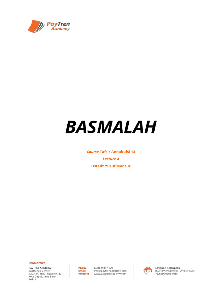 Basmalah | PDF