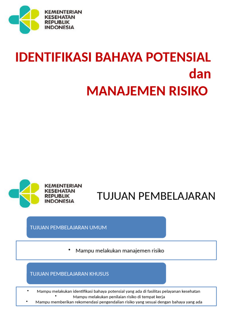 4. IDENTIFIKASI HAZARD DAN MANAJEMEN RISIKO FASYANKES 2019 | PDF
