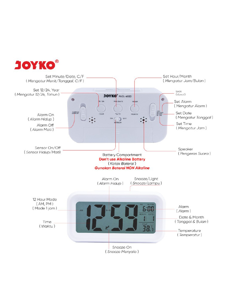 Alarm Clock Instructions Features | PDF