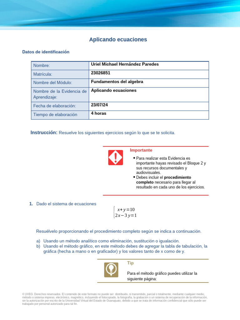 Hernández Uriel B2 EA2 Ecuaciones | PDF