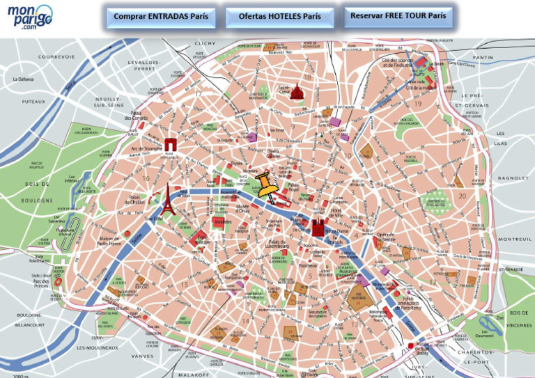 Mapa turístico de París en PDF | PDF