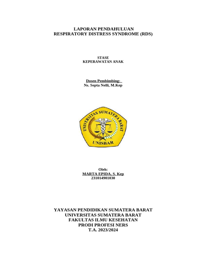 LP RDS - Marta Epida | PDF | Respiratory System