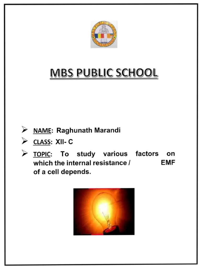 Physics Project Sample 1 | PDF