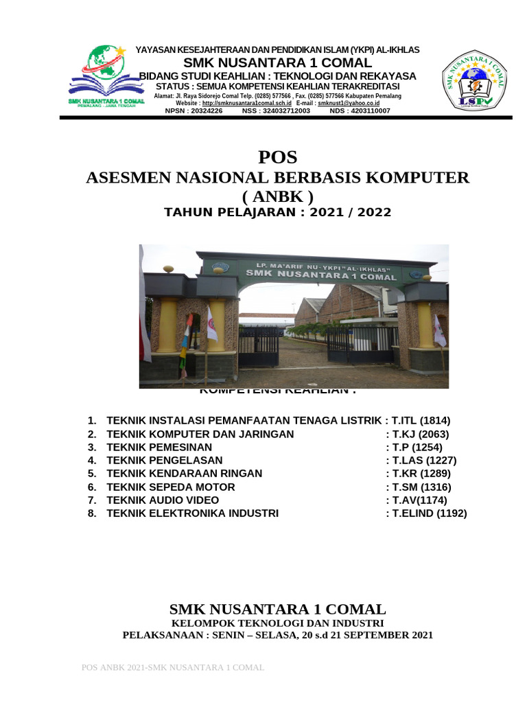 POS ANBK 2021-2022 | PDF